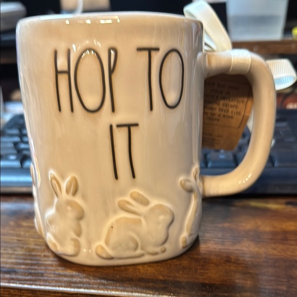 Rae Dunn | Dining | Rae Dunn Nwt Cream Ceramic Mug With Rabbit Design 2 ...